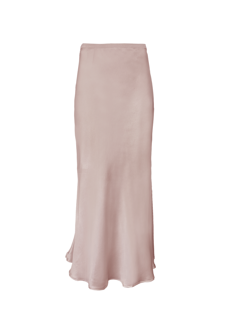 Silk Bias Long Skirt Nude Smoke – Gold Hawk Clothing