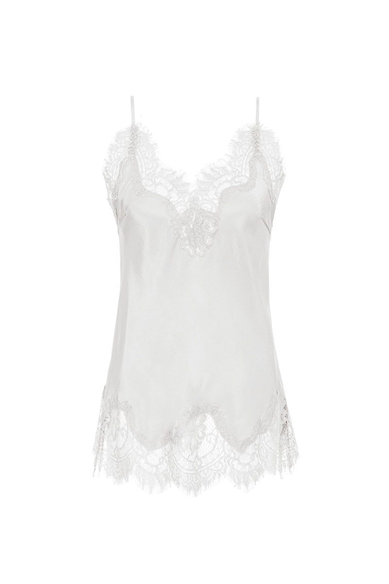 Coco Lace Silk Cami - Cloud – Gold Hawk Clothing