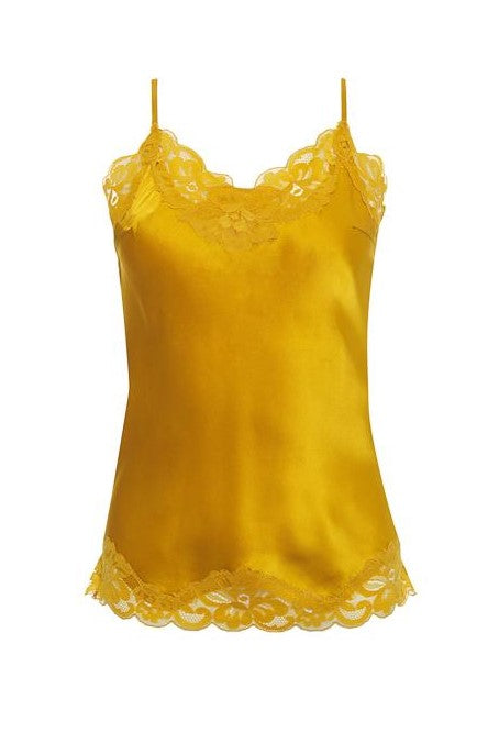 Floral Lace Silk Cami - Gold – Gold Hawk Clothing