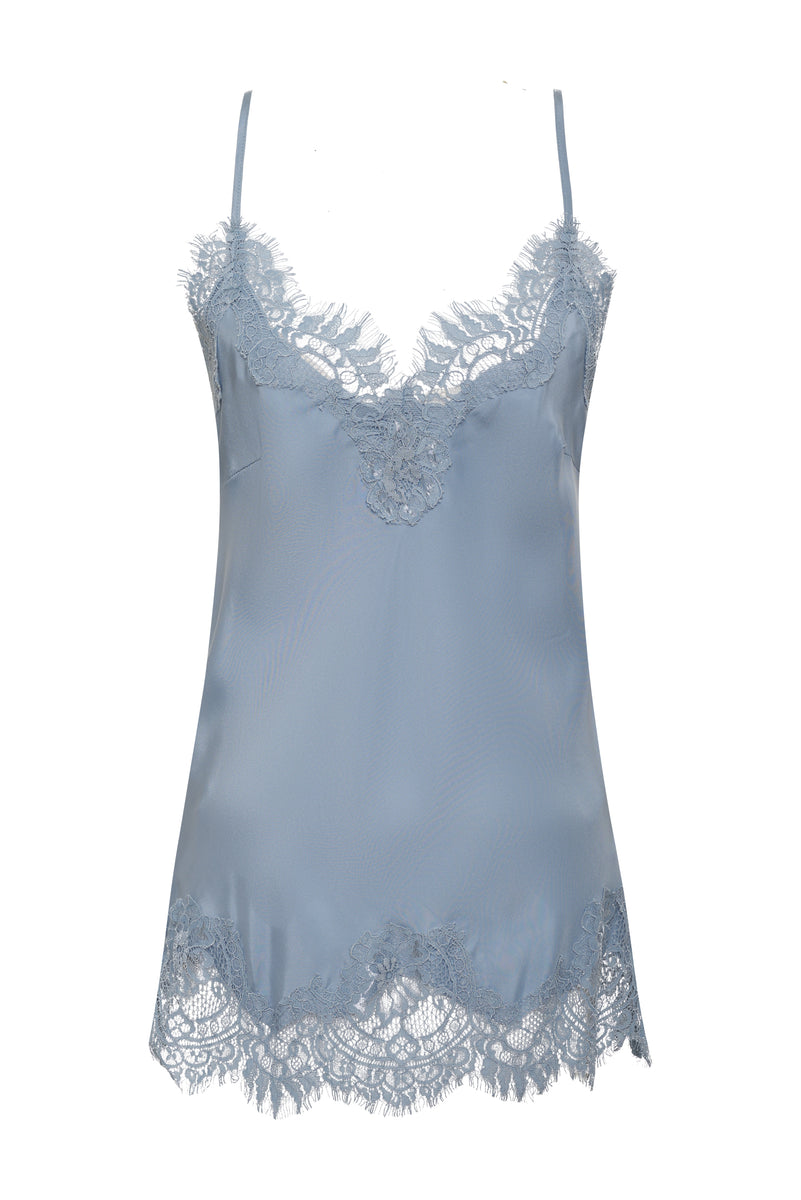 Coco Lace Silk Cami Blue Chalk – Gold Hawk Clothing