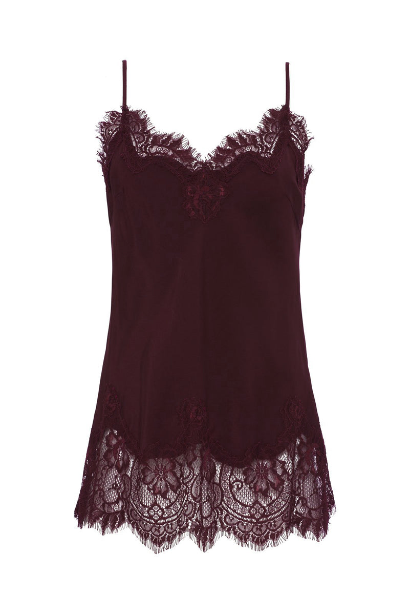 Coco Lace Silk Cami Bordeaux – Gold Hawk Clothing