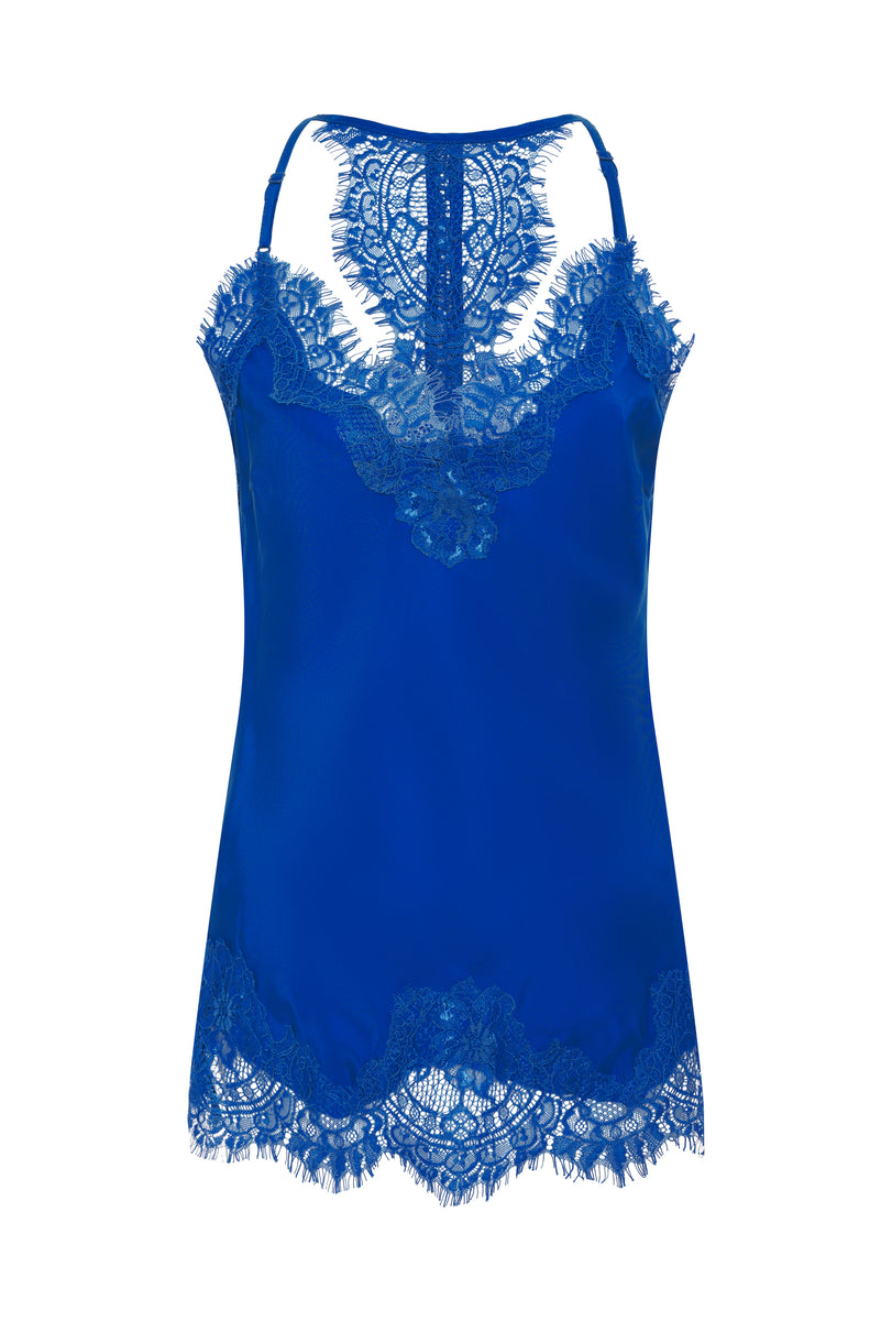 Silk Lace Razorback Cami True Blue * – Gold Hawk Clothing